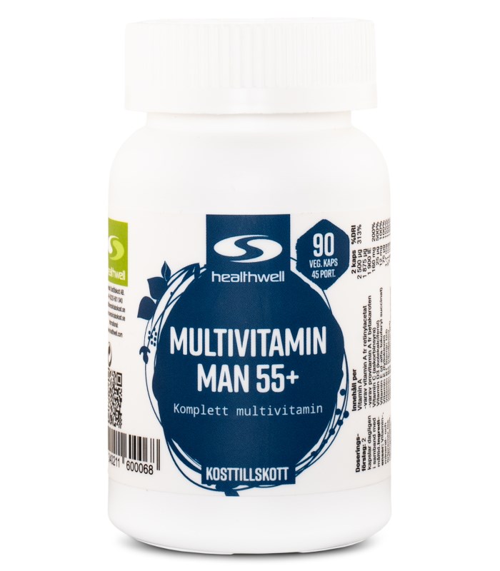 Køb Healthwell Multivitamin Man 55+ hos Healthwell.dk